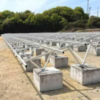 China Durable Solar Panel Mounting Brackets Featuring Flexible Connection for Concrete Base Earth Ground and Sloped Surface Installations for sale