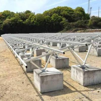 China Durable Solar Panel Mounting Brackets Featuring Flexible Connection for Concrete Base Earth Ground and Sloped Surface Installations for sale