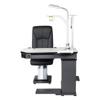 China Ophthalmic Chair Unit With Table For One Instrument Arm Adjustable Left & Right  with two small drawers GD7501AB for sale