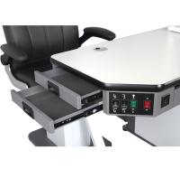 China Ophthalmic Chair Unit With Table For One Instrument Arm Adjustable Left & Right  with two small drawers GD7501AB for sale