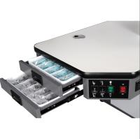 China Ophthalmic Chair Unit With Table For One Instrument Arm Adjustable Left & Right  with two small drawers GD7501AB for sale