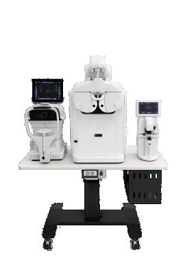 China GRS-100 Tabletop Refraction System /Outstanding Equipment Set with Mirror Chart&Digital Phoropter Can link Fully Automatic Refracto-Keratometer, Auto Lensmeter And Motorized Table for sale