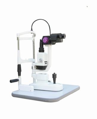 China Haag Streit Type Ophthalmic Slit Lamp with Halogen Lamp 12V 50W 2 Magnifications 680mm Length for sale