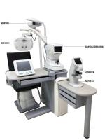 China GD7511 Economic Ophthalmic Chair Unit with Adjustable Phoropter Arm and Integrated Table for Lensmeter for sale