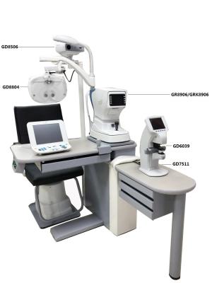 China GD7511 Economic Ophthalmic Chair Unit with Adjustable Phoropter Arm and Integrated Table for Lensmeter for sale