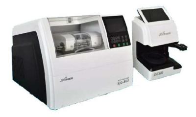 China SJG-800 Patternless Auto Lens Edger with Scanner for CR39 Glass PC Lenses 22-80mm Range 500W for sale