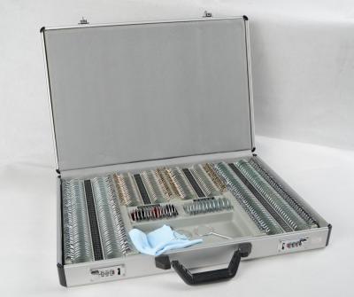 China A Grade 232 PCS Metal Rim Trial Lens Set with 0.05D Tolerance - Silver/Gold Plating for Optometry for sale