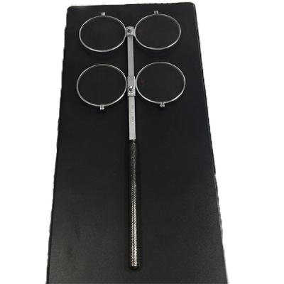 China Adjustable PD Scale Copper 4 Lens Confirmation Test Optometry Flipper ±0.25D to ±2.00D for sale