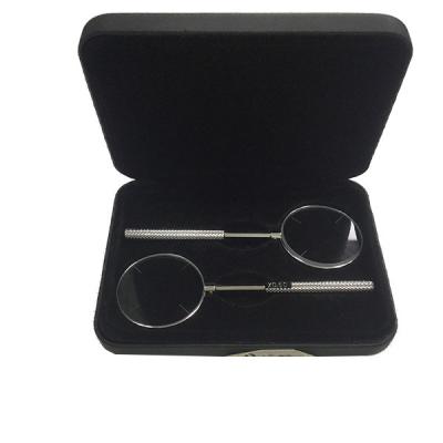 China Optical Prism Set Ophthalmic Glass Lens -0.50 -0.75 Diopter Aluminum Case for sale