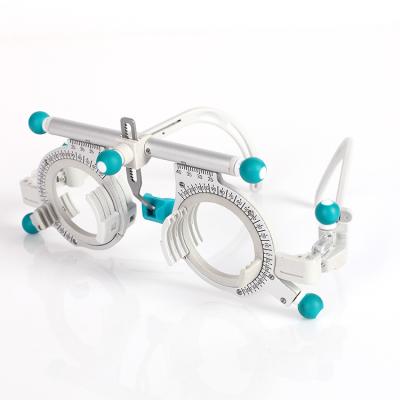 China Ophthalmic Optical Titanium Universal Trial Frame with 48-80mm PD Range and 33.5mm Aperture for Professional Eye Exams for sale