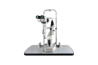 China SLM-1X Converging Three Steps Slit Lamp LED 0-14mm Slit Width 10x 16x 25x Magnification for sale