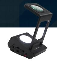 China 3-in-1 Lens Inspection Station with LED Backlight, 203×150×320mm Dimensions, and Progressive Lens Testing Capabilities for sale