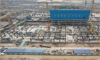 China Crane Assembled Multi Storey Steel Frame Building With Low Maintenance Cost for sale