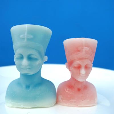 China Wholesale Nefertiti Bust Shaped Wax Bottle Candy Ancient Egyptian Queen Portrait Novelty Liquid Filled Candy for sale