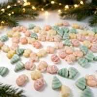 China Christmas Holiday Wax Bottle Candy Assorted Shapes Santa Tree Snowflake Liquid Filled Wax Candy Bulk Wholesal for sale