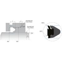 China NBR FABRIC NBR Kl112 Low Pressure Chevron Seal Low Swelling for sale