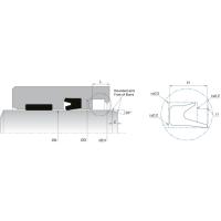 China Blue PU / NBR Double Lip Wiper Seal with Upper And Lower Lips Design for sale