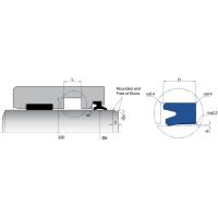 China Low Friction PU Rod Seal Hydraulic Seal 15mm to 100mm High Extrusion Resistance for sale