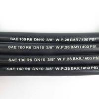 China EN853 SAE 100 R6 Wire Braid Hydraulic Hose 3/16 to 3/4 Inch 350 to 510 PSI for sale