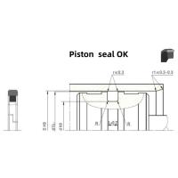 China Black 80Mpa POM NBR Ok Compact Piston Seal For Excavator for sale