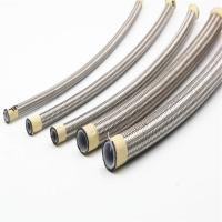 China 304 Stainless Steel Braided Flexible Gas Hose 1/2 inch 60cm High Pressure PTFE Water Hose for sale
