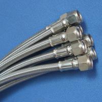 China AN10 PTFE Braided Stainless Steel Hose 304 SS Flex Metal Hose 10ft for sale