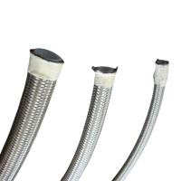 China Stainless Steel Flexible Braided Hose PTFE Fuel Oil Line 1/2 Inch 1000 PSI for sale