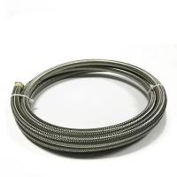 China PTFE Black Silver Stainless Steel Braided Fuel Line Hose Static-Free Racing Car 6AN 10ft for sale