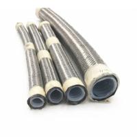 China Flexible Stainless Steel Braided PTFE Hydraulic Hose 1/2 inch High Strength Chemical Resistant for sale