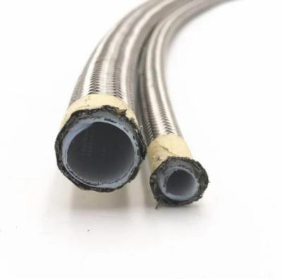 China Flexible Stainless Steel Braided PTFE Hydraulic Hose 1/2 inch High Strength Chemical Resistant for sale