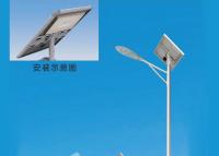 China Solar Street Light 2.5-8m Height with 10-400W LED Power, Hot Dip Galvanized Iron/Aluminum Construction for sale