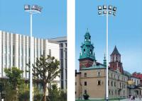 China 20m High Mast Lamp with 10-400W LED Power - Q235/Q345 Steel Construction for Stadiums and Highways for sale