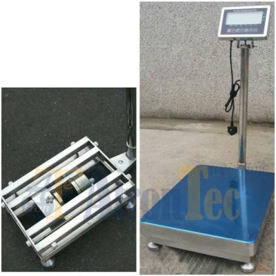 China 300kg Capacity and 420* 420mm Weighing Platform Stainless Steel Waterproof Platform Scale for sale
