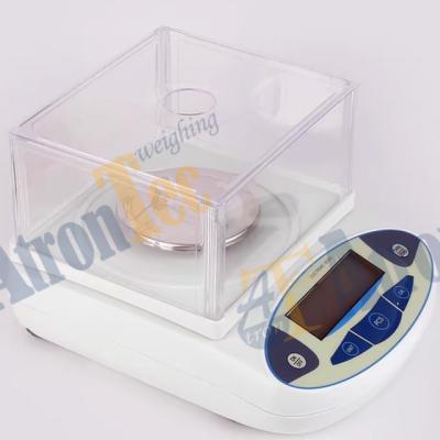 China 600g*0.001g Electronic Balance with Windshied,Wind-proof Precision Electronic Scale for sale