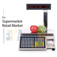 China 30kg Capacity LED Display Barcode Printing Scale for Supermarket and Retail Market for sale