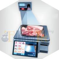 China AI Barcode Printing Scale, Touch Screen Label And Price Computing Scale for sale