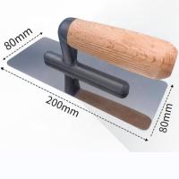 China Carbon Steel Plaster Trowel 0.7mm Blade Wooden Handle Professional Finishing Tool for sale