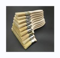 China Pure Bristles Paint Brush with Wooden Handle Epoxy Glue for Wall Paint 2 Inch for sale