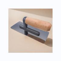 China Manufacturers Concrete Hand Tools Wood Handle Squared Trowel for Stucco Venetian Plaster 12x4 Inch for sale