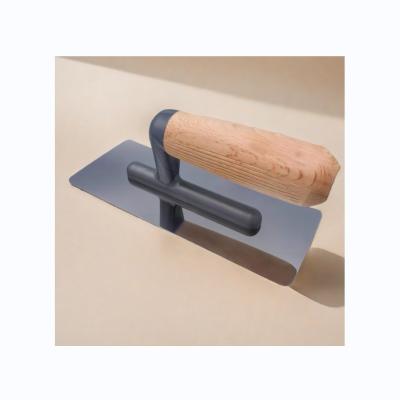 China Manufacturers Concrete Hand Tools Wood Handle Squared Trowel for Stucco Venetian Plaster 12x4 Inch for sale