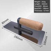 China 200mm Stainless Steel Plastering Trowel with Wooden Handle for Smooth Finishing for sale