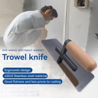 China 200mm Stainless Steel Plastering Trowel with Wooden Handle for Smooth Finishing for sale