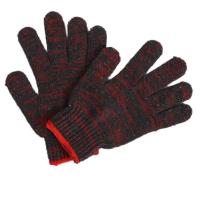 China 10 Gauge Knitted White Cotton Red Latex Coated Labor Hand Protective Gloves for sale