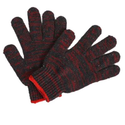 China 10 Gauge Knitted White Cotton Red Latex Coated Labor Hand Protective Gloves for sale