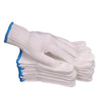 China 10 Gauge Knitted White Cotton Red Latex Coated Labor Hand Protective Gloves for sale