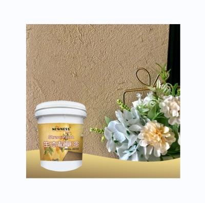 China Water-based Art Straw Mud Eco-friendly Moisture-proof Paint for Hotel Music Homestay Style 5L for sale