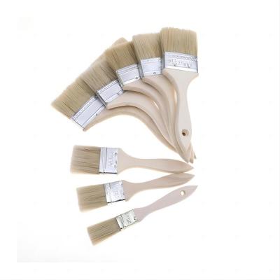 China Professional Pure Bristle Wooden Handle Paint Brush 4 Inch for Smooth Painting for sale
