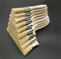 China Professional Pure Bristle Wooden Handle Paint Brush 4 Inch for Smooth Painting for sale