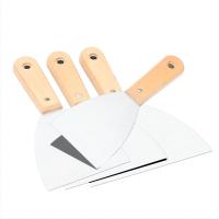 China Industrial Grade Stainless Steel Paint Putty Knife 4pk Scraper with Plastic Handle 100mm for sale