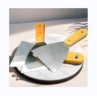 China Custom Logo Putty Scraper Wall Coating Tool 3 Inch Skimming Blade with Medium Extension Handle for sale